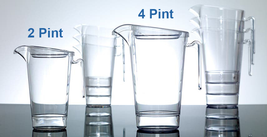 Polycarbonate 2 Pint Jug with Lid - Bar Activity UK Pub and Bar Supplies